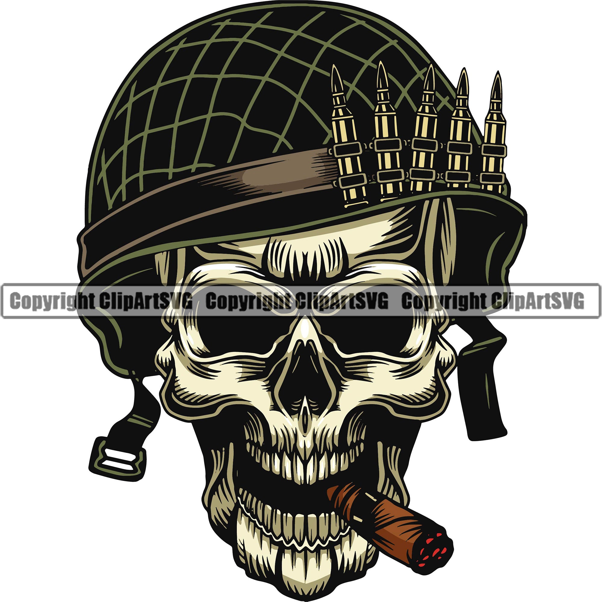 Military Skull Art
