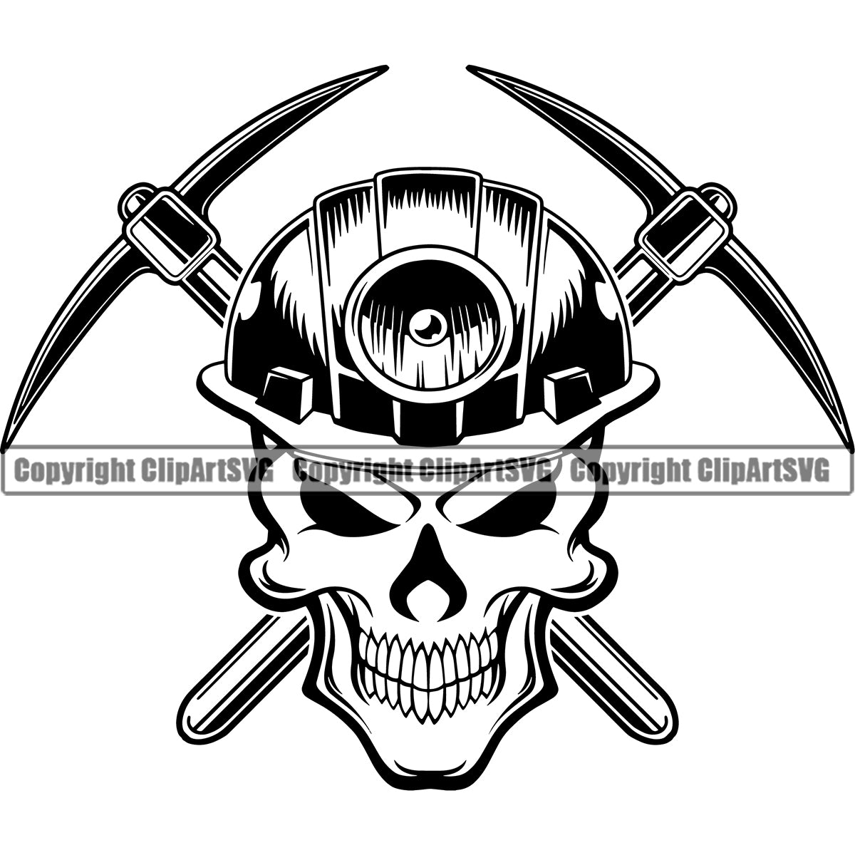 Mining Miner Mine Coal Mineral Mining Axe Crossed Skull Skeleton Design ...