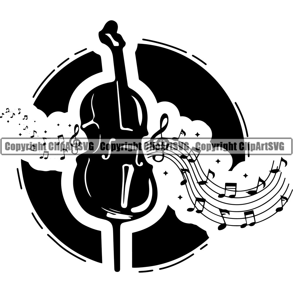 Musical Music Harp Logo Vector Design Element Instrument Music Band ...