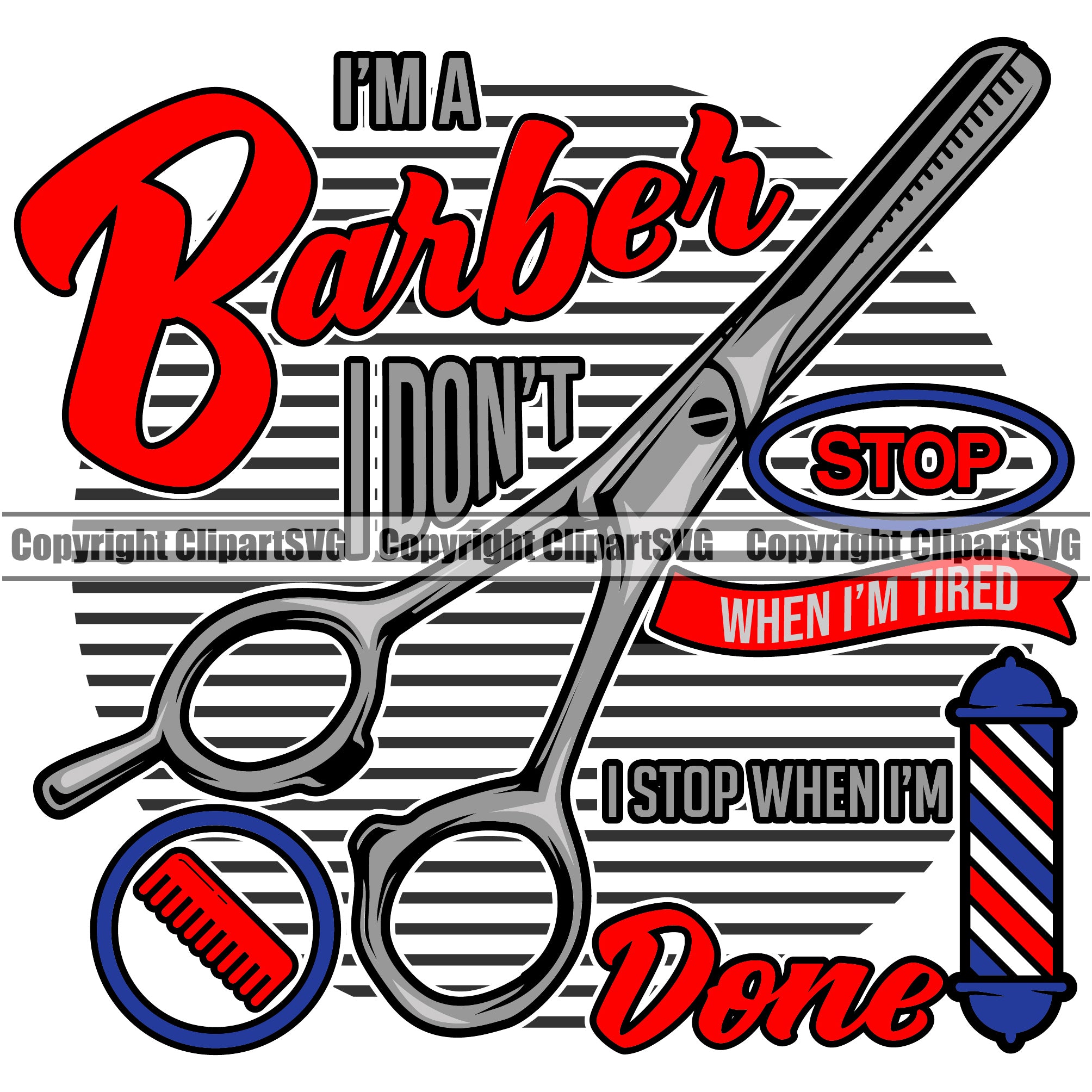 Barber Love Occupation Text Design Element Clippers Clipper Razor Shop ...