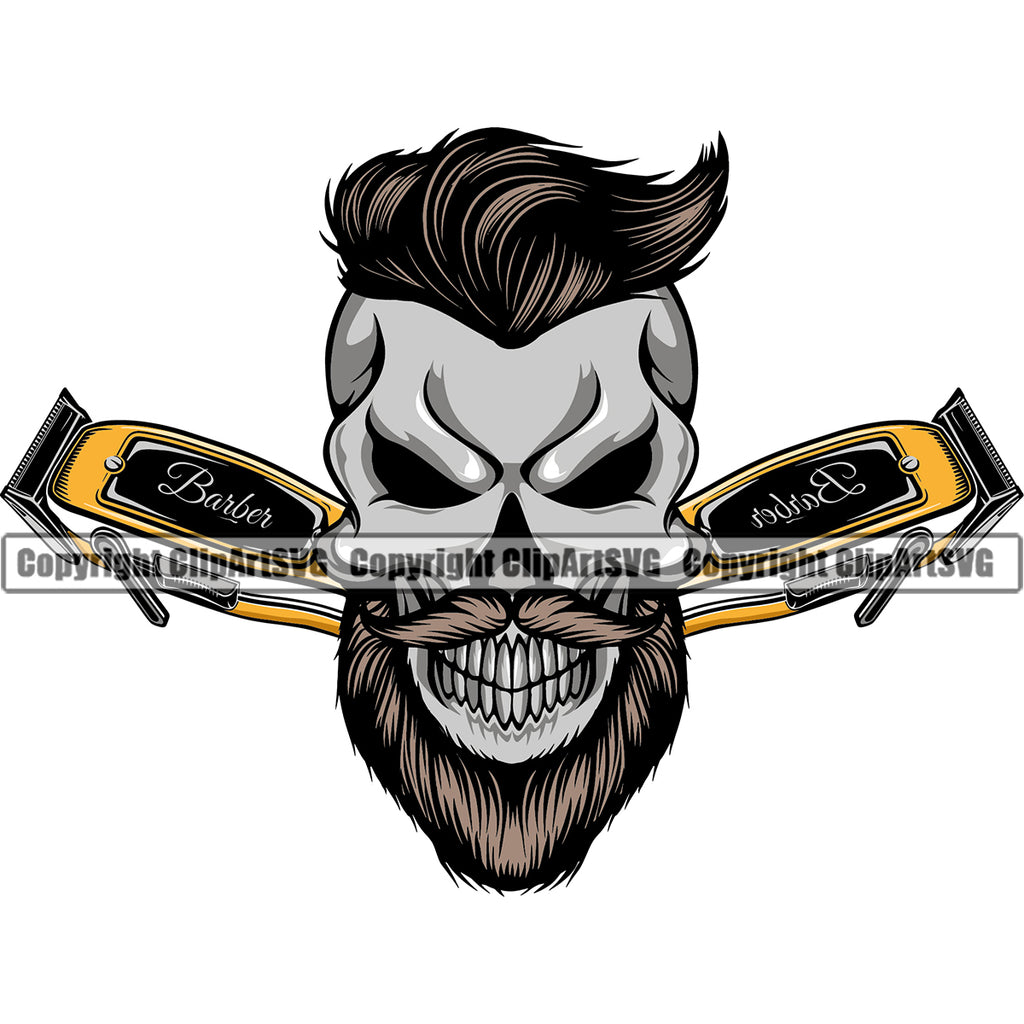 Barber Skull Color Clipper Clippers Barbershop Hair Cut Hairdresser ...