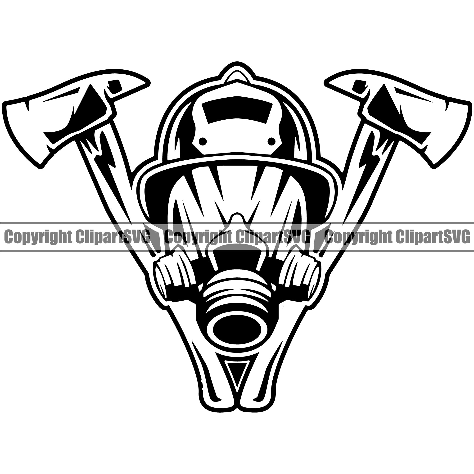 Firefighting Firefighter Fire Fighting Axe Head Design Element Fireman ...