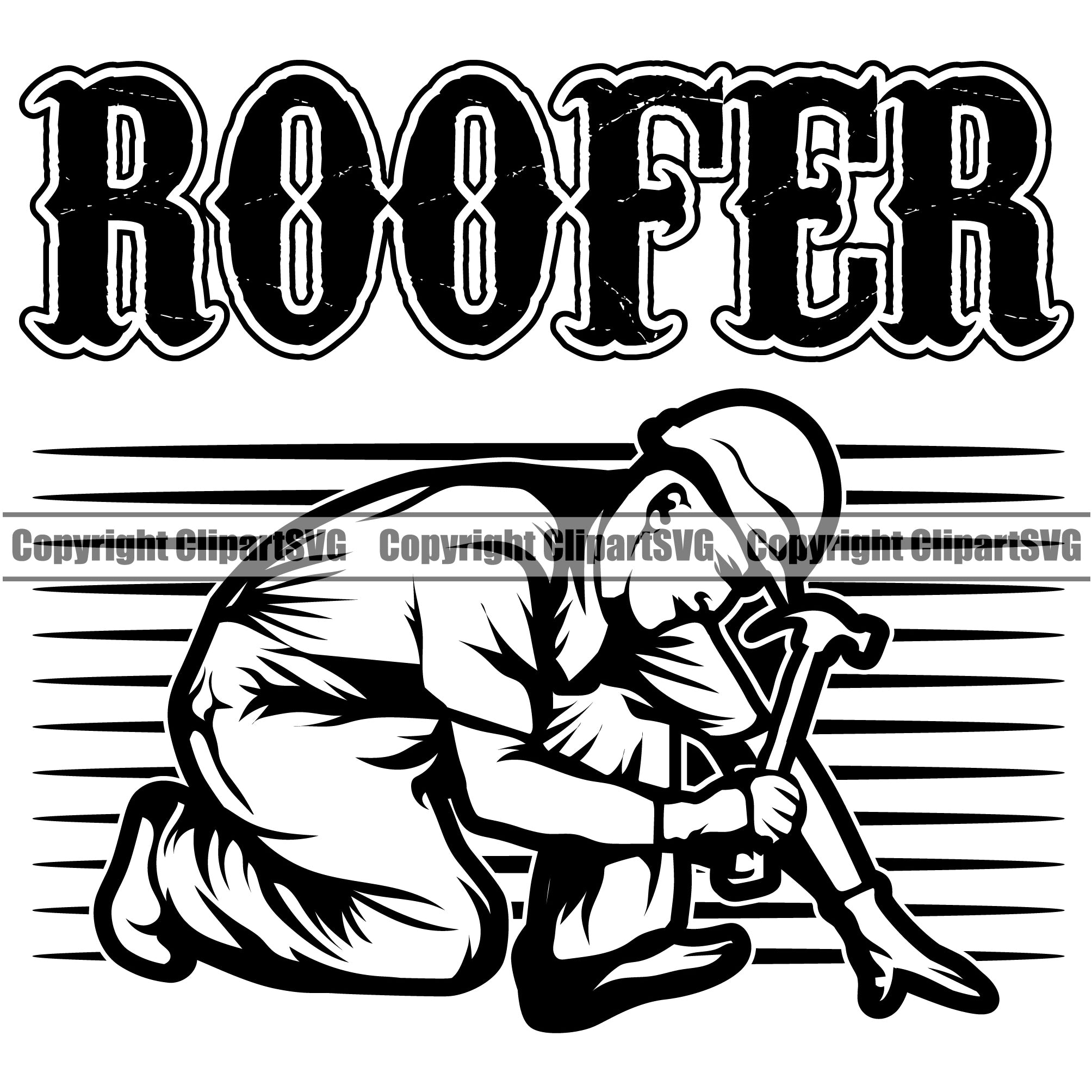 Roofer Quote Roofing Roofer Man Sitting Design Element Roof Home House ...