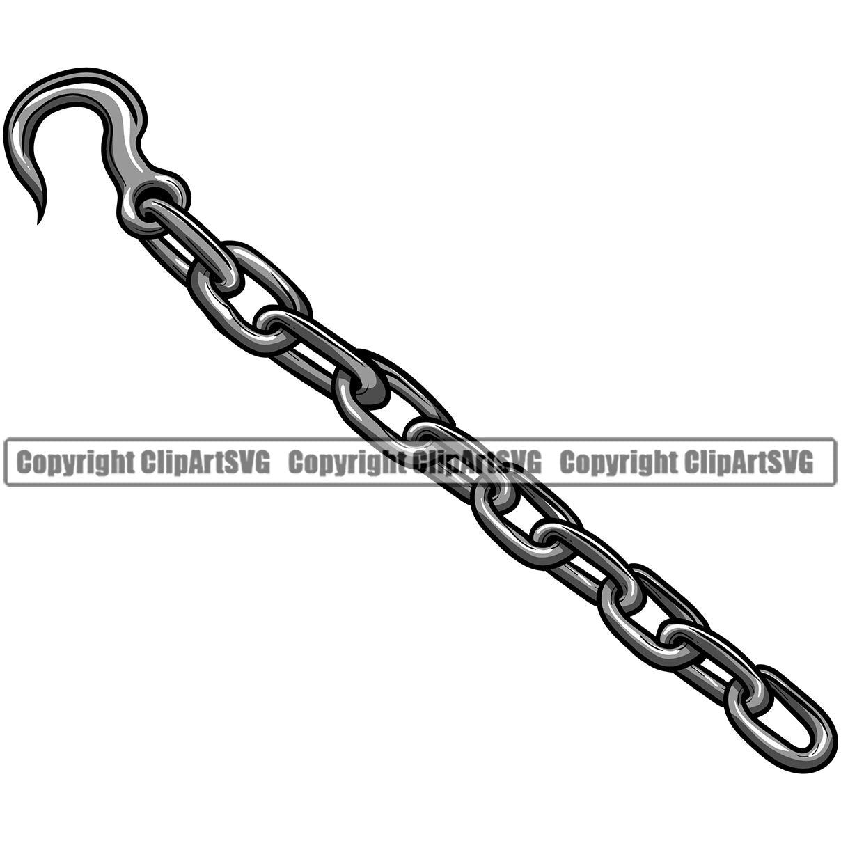 Transportation Truck Chain Hook Driver Vector Color Design Element Tow ...
