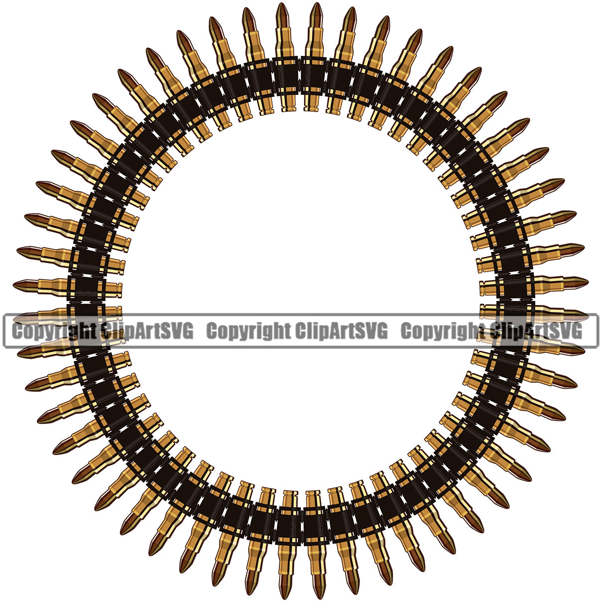 Military Army Weapon Gun Bullet Ak-47 Bullet Circle Color Design ...