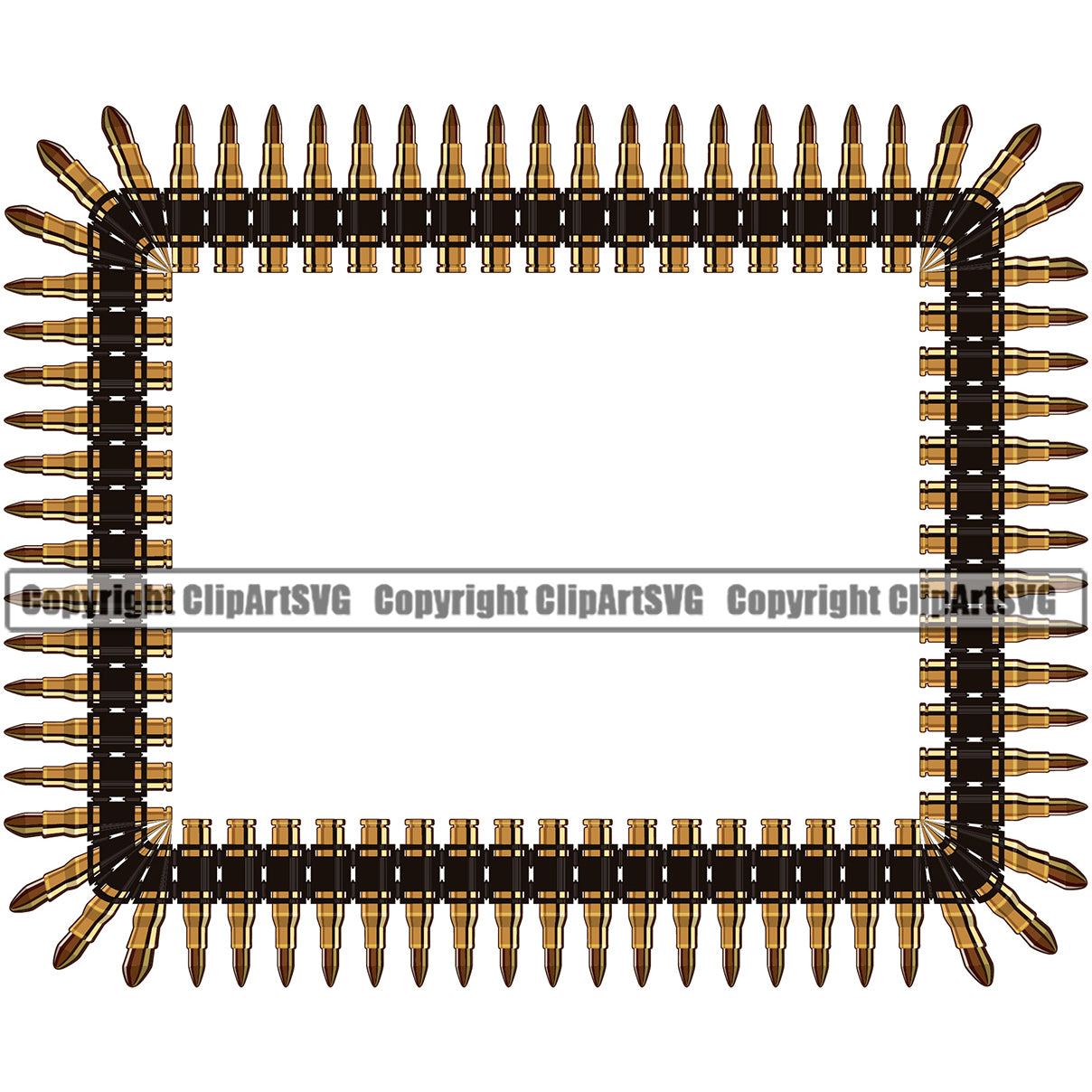 Military Army Weapon Gun Bullet Ak-47 Bullet Rectangle Color Design ...