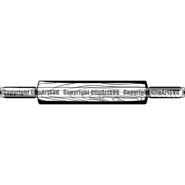 Cooking Baking Baker Rolling Pin Utensil Equipment Chef Cook ClipArt ...