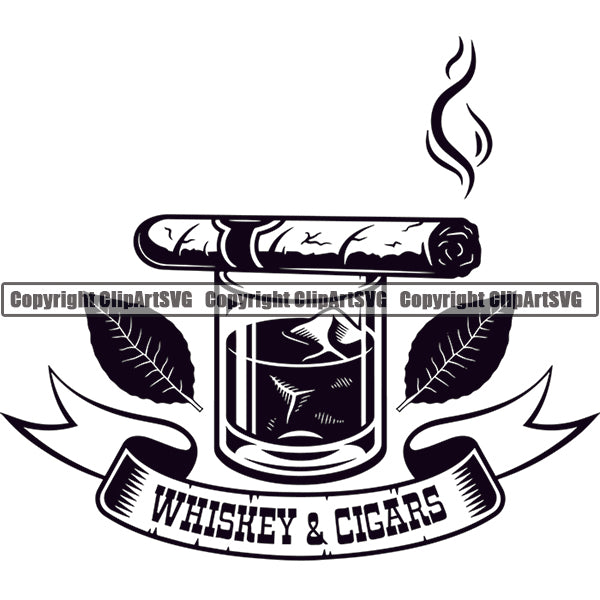 Cigar Tobacco Smoke Smoking Emblem Logo ClipArt SVG – ClipArt SVG