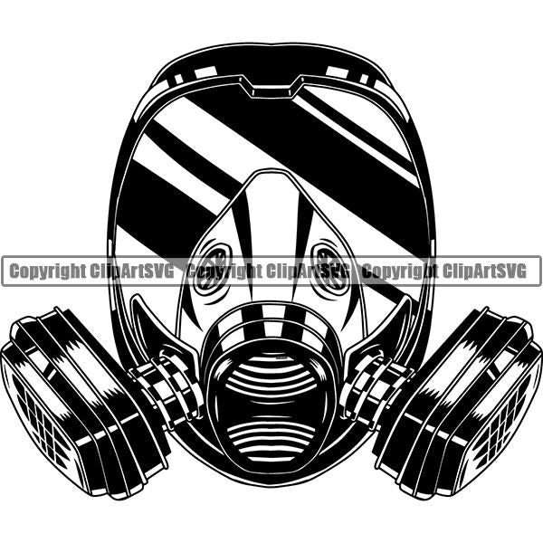 Half Gas Mask Vector