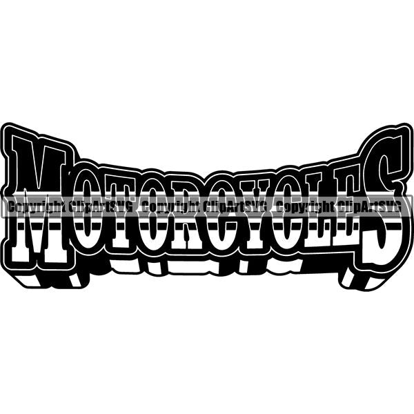 Motorcycle Bike Chopper Text ClipArt SVG – ClipArt SVG