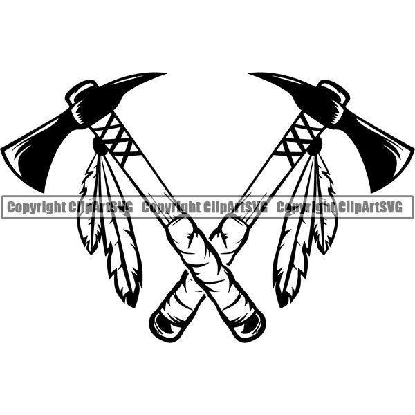 Native American Indian Axe ClipArt SVG – ClipArt SVG