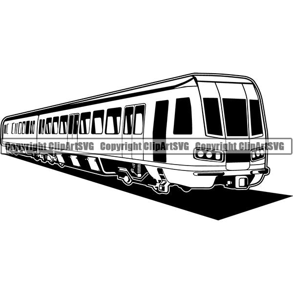 Locomotive Train Commuter 5rft.jpg – ClipArt SVG