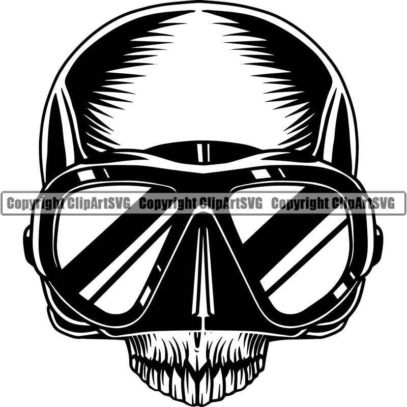 Hobby Diving Skull Logo Dive Diver Equipment Nautical Sailing Boating ...